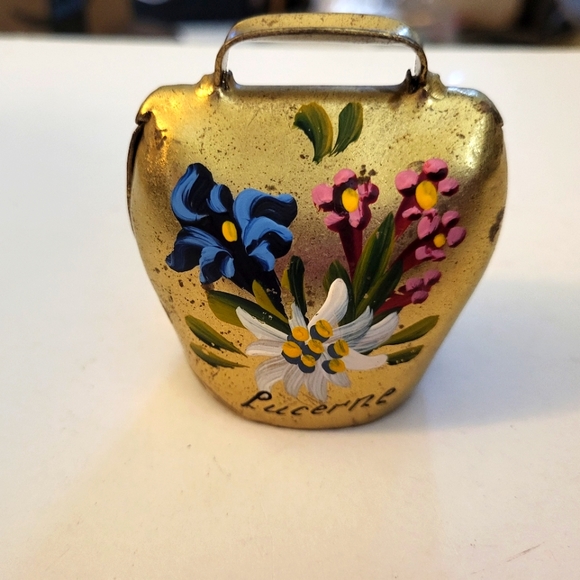 Hand Crafted | Accents | Vintage Hand Painted Swiss Cow Bell | Poshmark